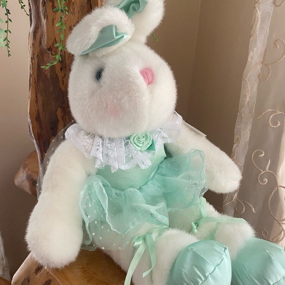 Toys | Mint Green Bunny Plush Toy | Poshmark